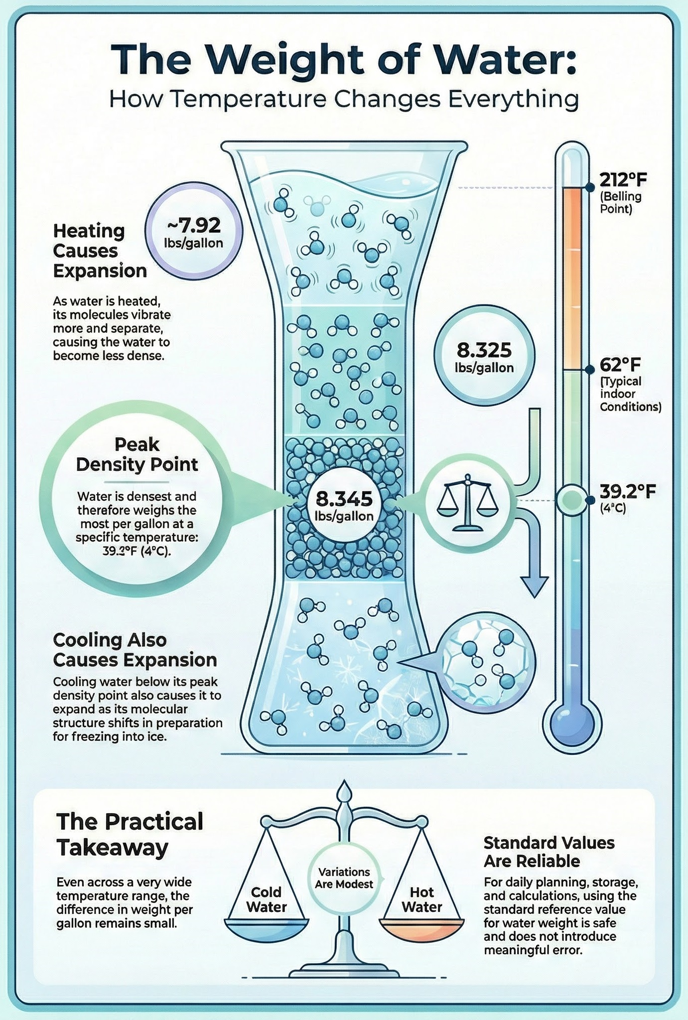 How Much Does a Gallon of Water Weigh? US vs Imperial